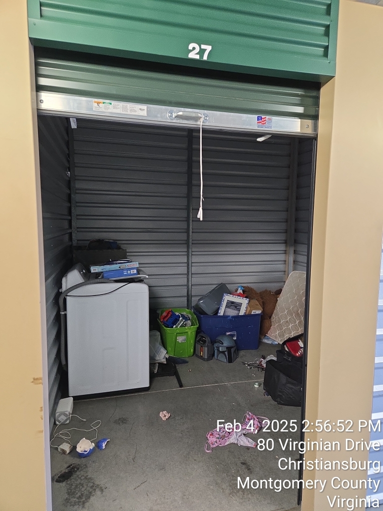 Storage Unit Auction in Christiansburg, VA at First Security Self ...
